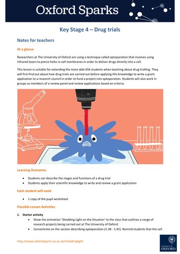 Shedding Light on the Situation - KS4: Drug Trials | Teaching Resources