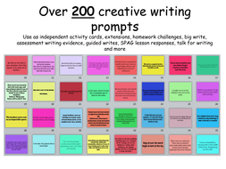 over 200 creative writing prompts KS2 KS3 KS4 | Teaching Resources