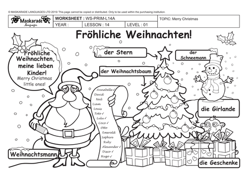 GERMAN-ALL ABOUT CHRISTMAS: KS1/KS2: Christmas decorations/ Quiz/Puppet ...