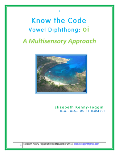 Know the Code: Bundle of Vowel Diphthongs oi, ou, ow | Teaching Resources