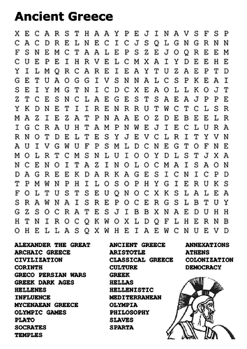 Ancient Greek History Word Search Pack | Teaching Resources