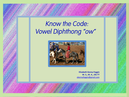 Know the Code: Bundle of Vowel Diphthongs oi, ou, ow | Teaching Resources