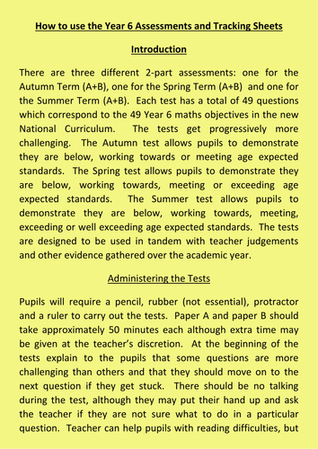 Year 6 Maths Assessment and Tracking (AUTUMN) | Teaching Resources Year 6 Maths Assessment and Tracking (AUTUMN) | Teaching Resources