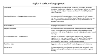 AQA A level English Language- Regional Variation | Teaching Resources