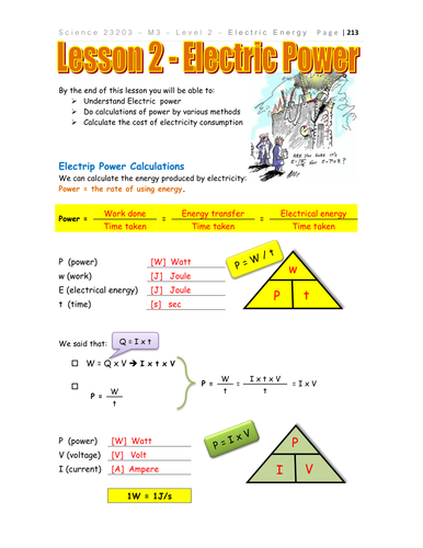 Electrical power (Physics) | Teaching Resources Electrical power (Physics) | Teaching Resources