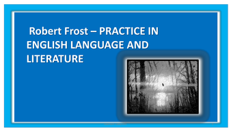 Robert Frost- poetry and analysis | Teaching Resources