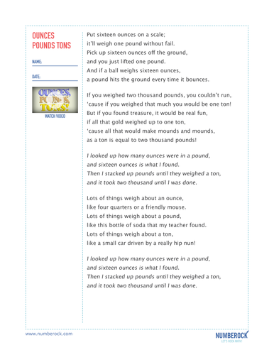 Weight: Ounces, Pounds, Tons | Teaching Resources