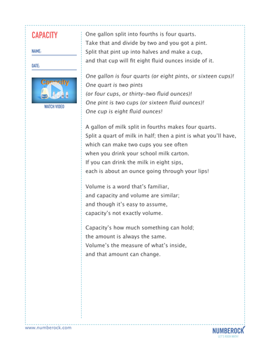 Capacity: KS2 Worksheets and Multimedia Activities | Teaching Resources