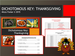 Dichotomous Key: Thanksgiving | Teaching Resources