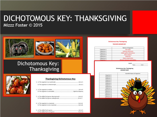 Dichotomous Key: Thanksgiving | Teaching Resources