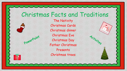 English Christmas History and Traditions Activities(PPT and activities ...