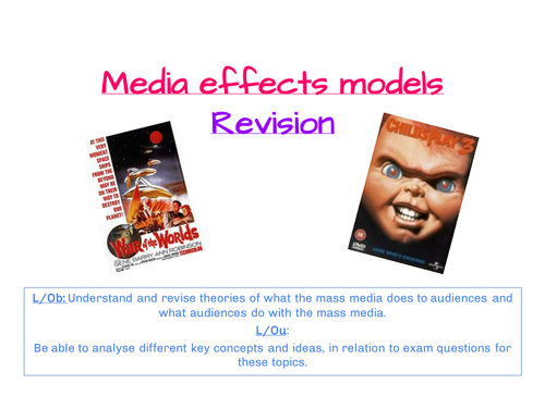 A2 Sociology- AQA SCLY3- Media- Media effects models revision ...