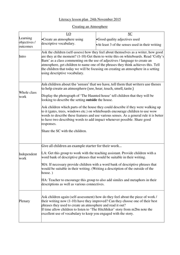 Atmospheric writing and settings KS2 - Presentations, worksheets and ...