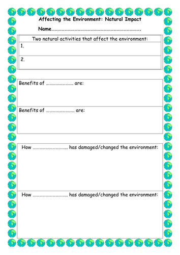 Human and Natural Impacts on the Environment | Teaching Resources