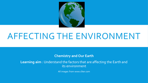 Human and Natural Impacts on the Environment | Teaching Resources