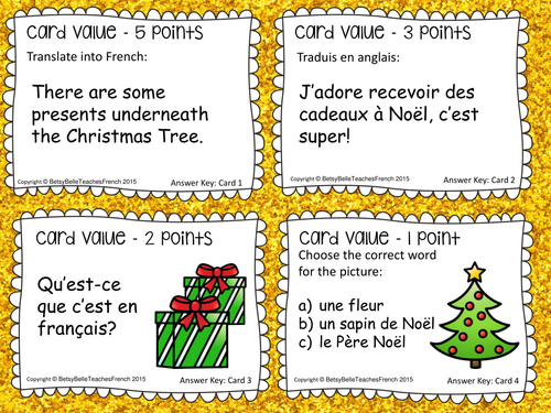 French Board Game Christmas Noel | Teaching Resources