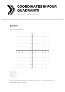 Coordinates in Four Quadrants - Complete Lesson | Teaching Resources
