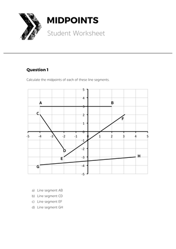 Midpoints - Complete Lesson | Teaching Resources