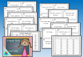 Irregular verbs past tense - task cards | Teaching Resources