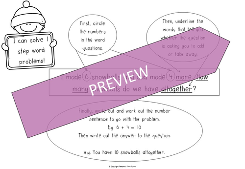 Word problems - Solving 1 step word problems. - Christmas and Winter ...