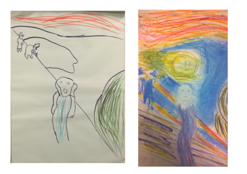 Scream Edvard Munch Oil Pastels | Teaching Resources