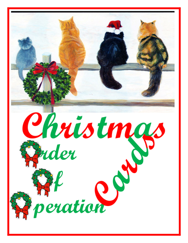 Christmas Order of Operation Cards | Teaching Resources