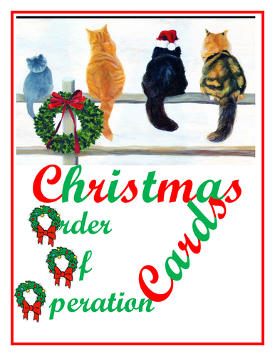 Christmas Order of Operation Cards | Teaching Resources