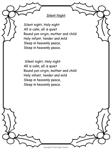 Christmas Silent Night Lesson | Teaching Resources