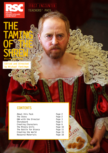 First Encounters: The Taming of the Shrew 2014 Teacher Pack | Teaching ...