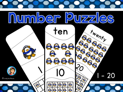 Penguin Number Puzzles 1-20 | Teaching Resources