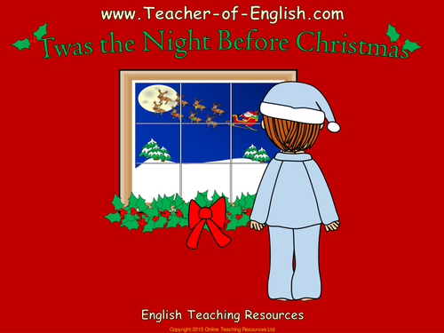 Twas the Night Before Christmas (PowerPoint and worksheets) by Martin ...