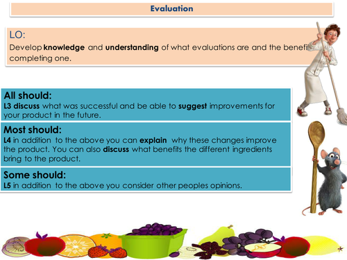 Food Technology Year 7 13 week scheme of work powerpoints, worksheets ...