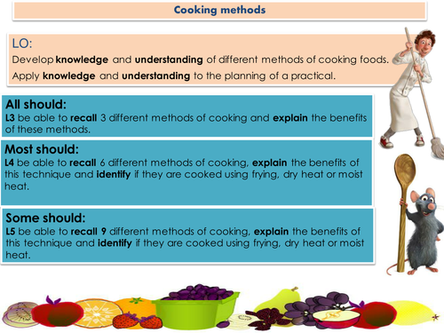 Food Technology Year 7 13 week scheme of work powerpoints, worksheets ...