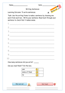 Sentence Writing: High-Frequency Word Frames | Teaching Resources