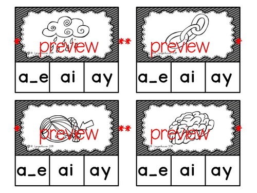 Long A Vowel Clip Cards | Teaching Resources