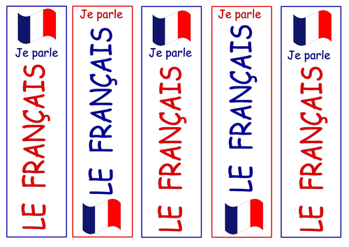 FRENCH - Bookmarks with vocabulary | Teaching Resources