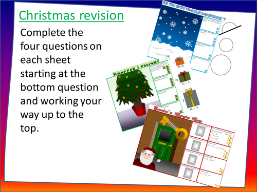 Christmas maths revision activities - Area of circles, BIDMAS and ...