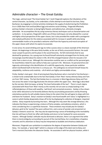 Higher English 5x critical essays, tasks and test 'The Great Gatsby ...