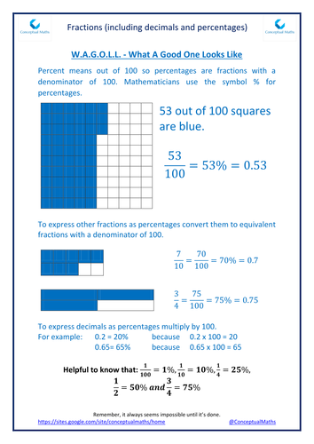 New Curriculum Year 6 Fractions: Use fraction and percentage ...