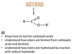 Carboxylic acids and esters | Teaching Resources