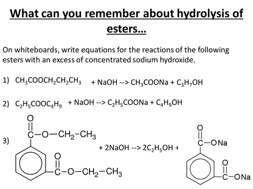 Uses of esters | Teaching Resources