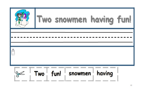 Winter Sentences : Trace, Write, Order Tasks | Teaching Resources