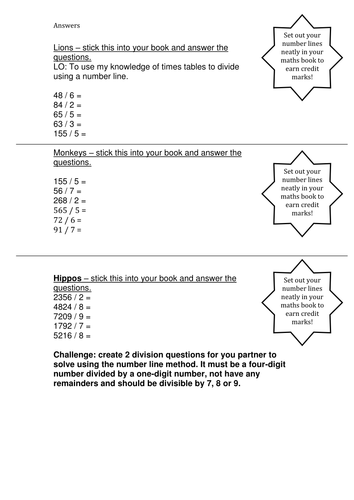Division - chunking | Teaching Resources Division - chunking | Teaching Resources