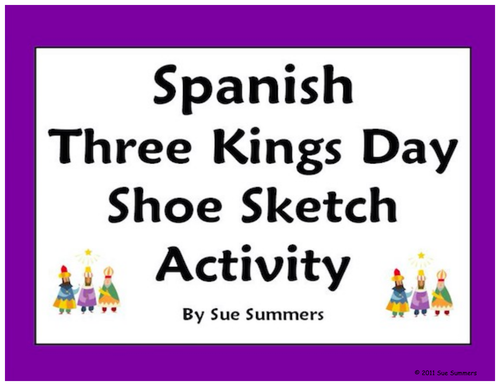Three Kings Day Holiday Bilingual Shoe Activity Worksheet | Teaching ...