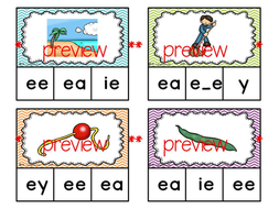 Long E Vowel Clip Cards | Teaching Resources