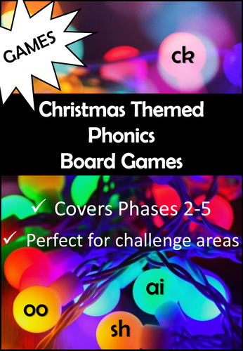 Christmas Phonics Board Games | Teaching Resources