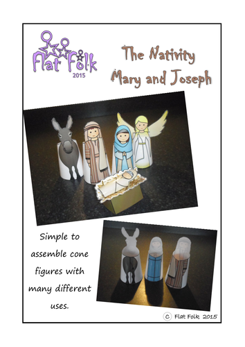 Nativity Figures - Mary, Joseph and baby Jesus | Teaching Resources