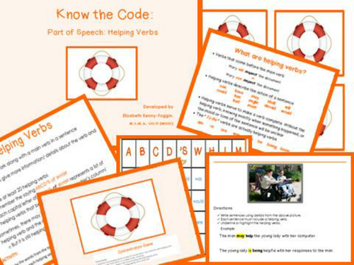 Know the Code: Part of Speech - Helping Verbs | Teaching Resources