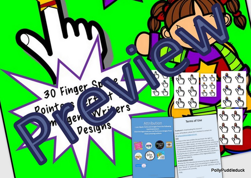 Help with writing - Finger Space Pointer Templates | Teaching Resources