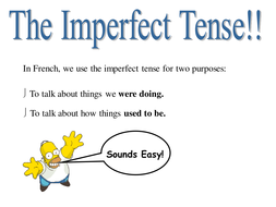 Imperfect Tense in French | Teaching Resources